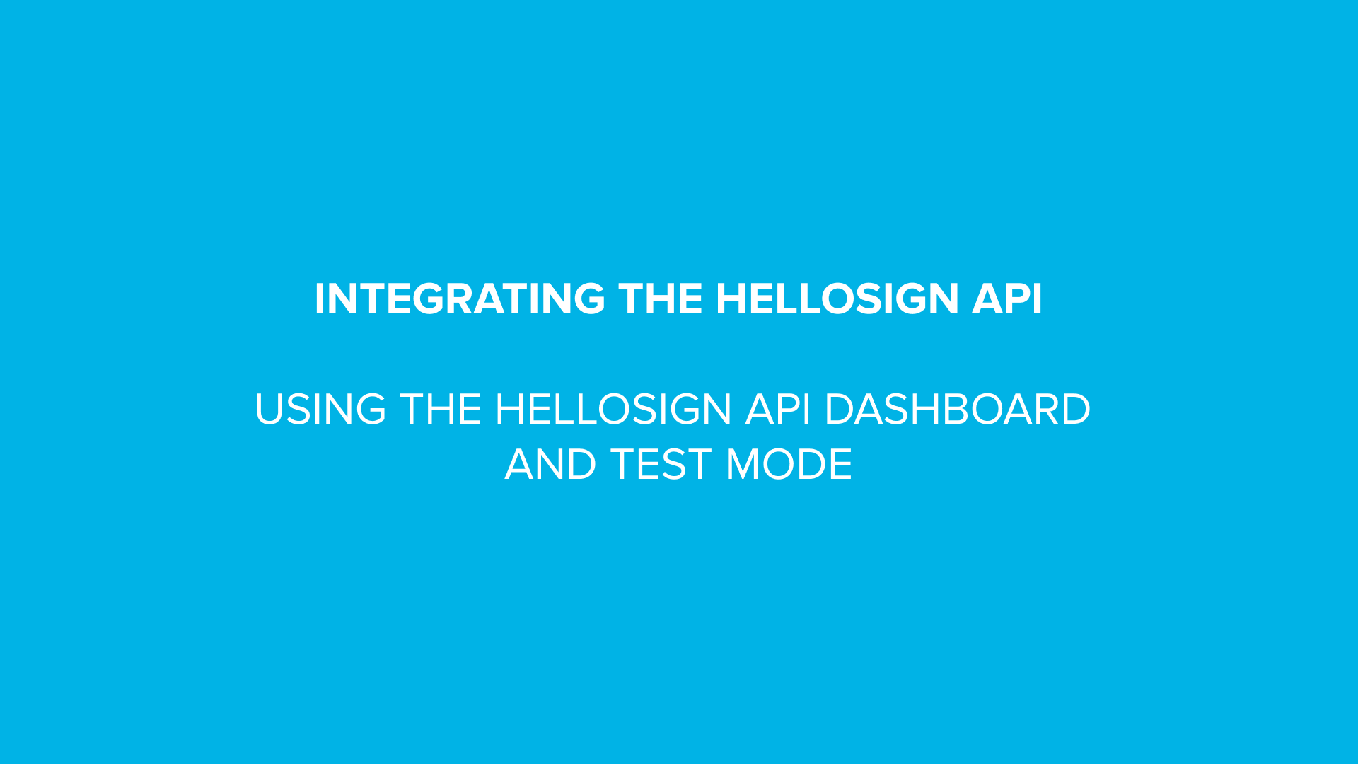 Using the HelloSign API Dashboard and Test Mode - SitePoint Premium